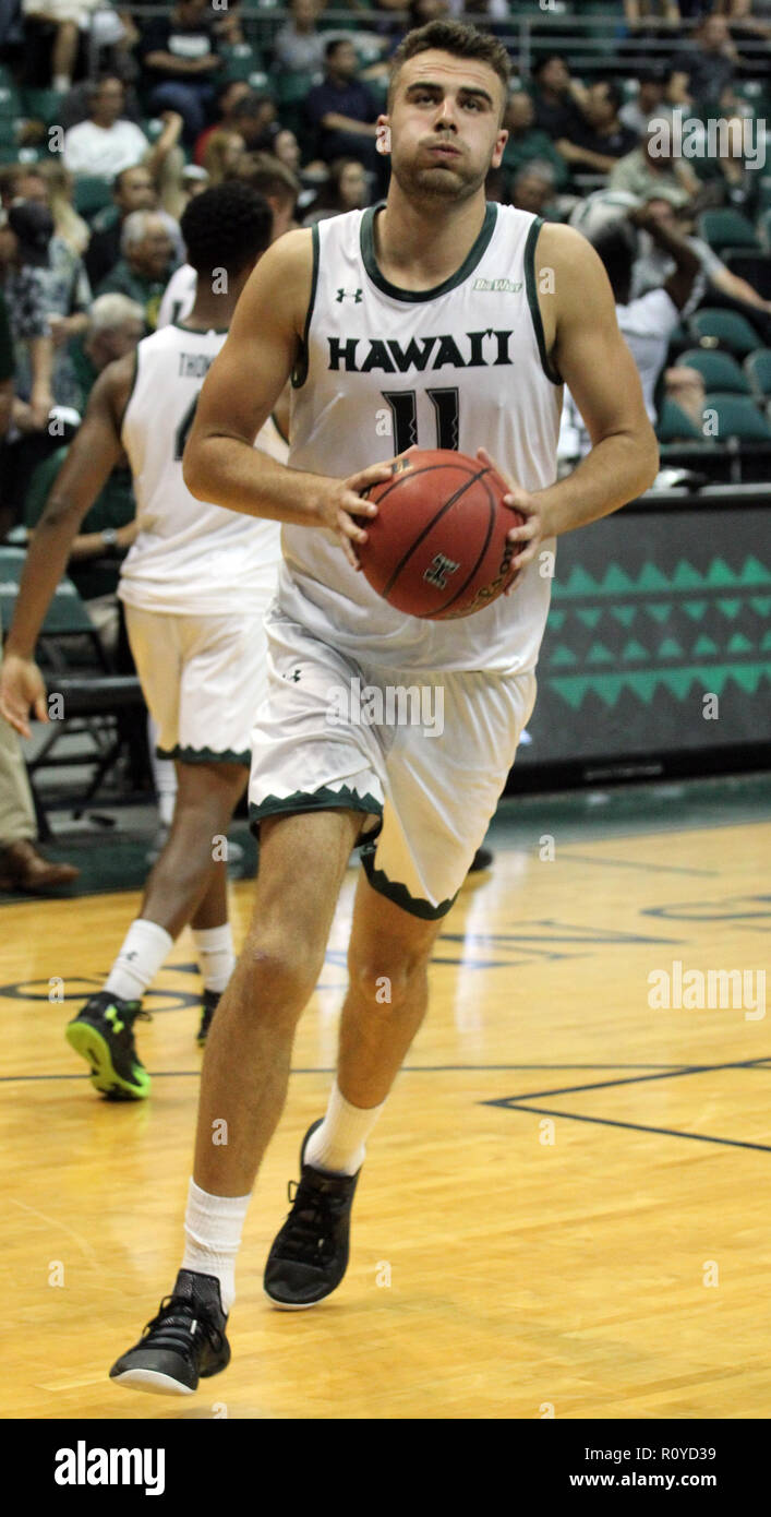 November 2, 2018 - Hawaii Rainbow Warriors center Mate Colina #11 ...