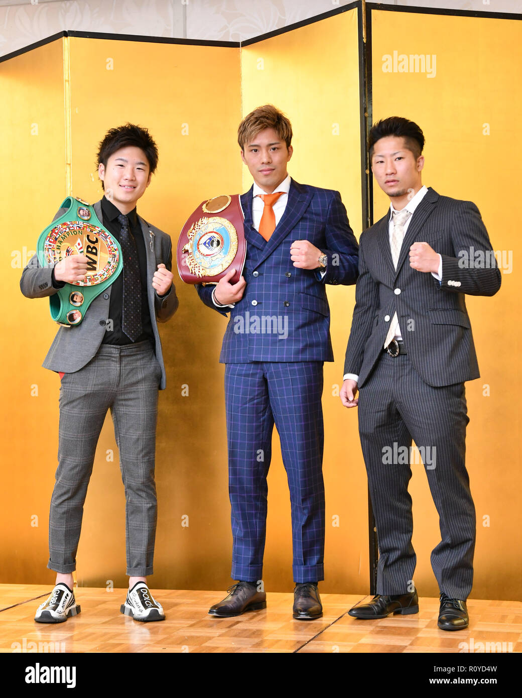 Tokyo, Japan. 7th Nov, 2018. (L-R) Ken Shiro, Masayuki Ito, Takuma ...