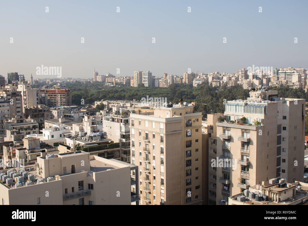Beirut Lebanon. 8th November 2018. A panoramic View of downtown Beirut ...