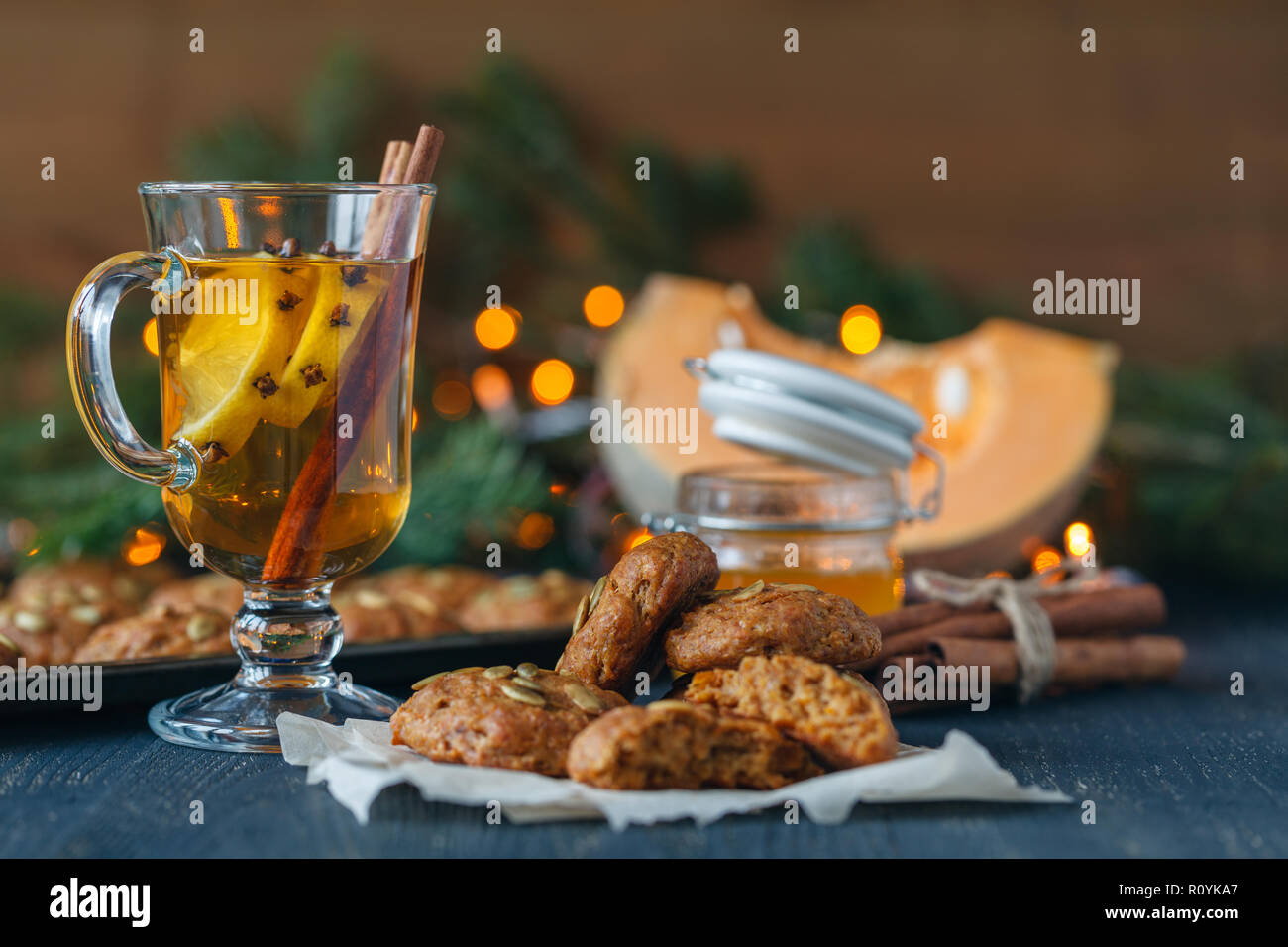 Beautiful cookies background , with shining lights and sparkles ...