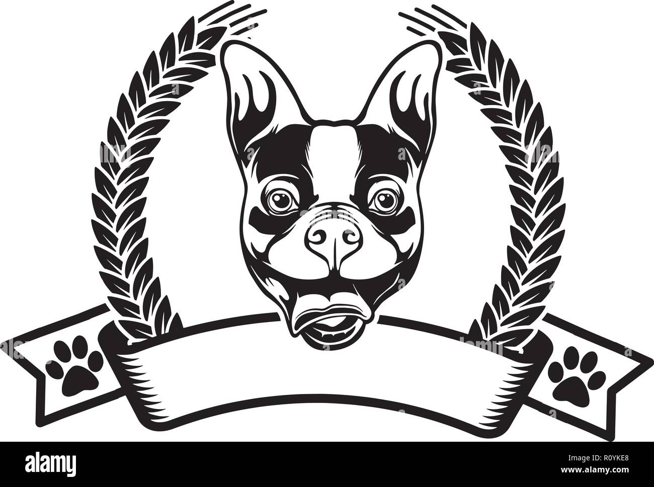 Boston Terrier Cartoon Drawing