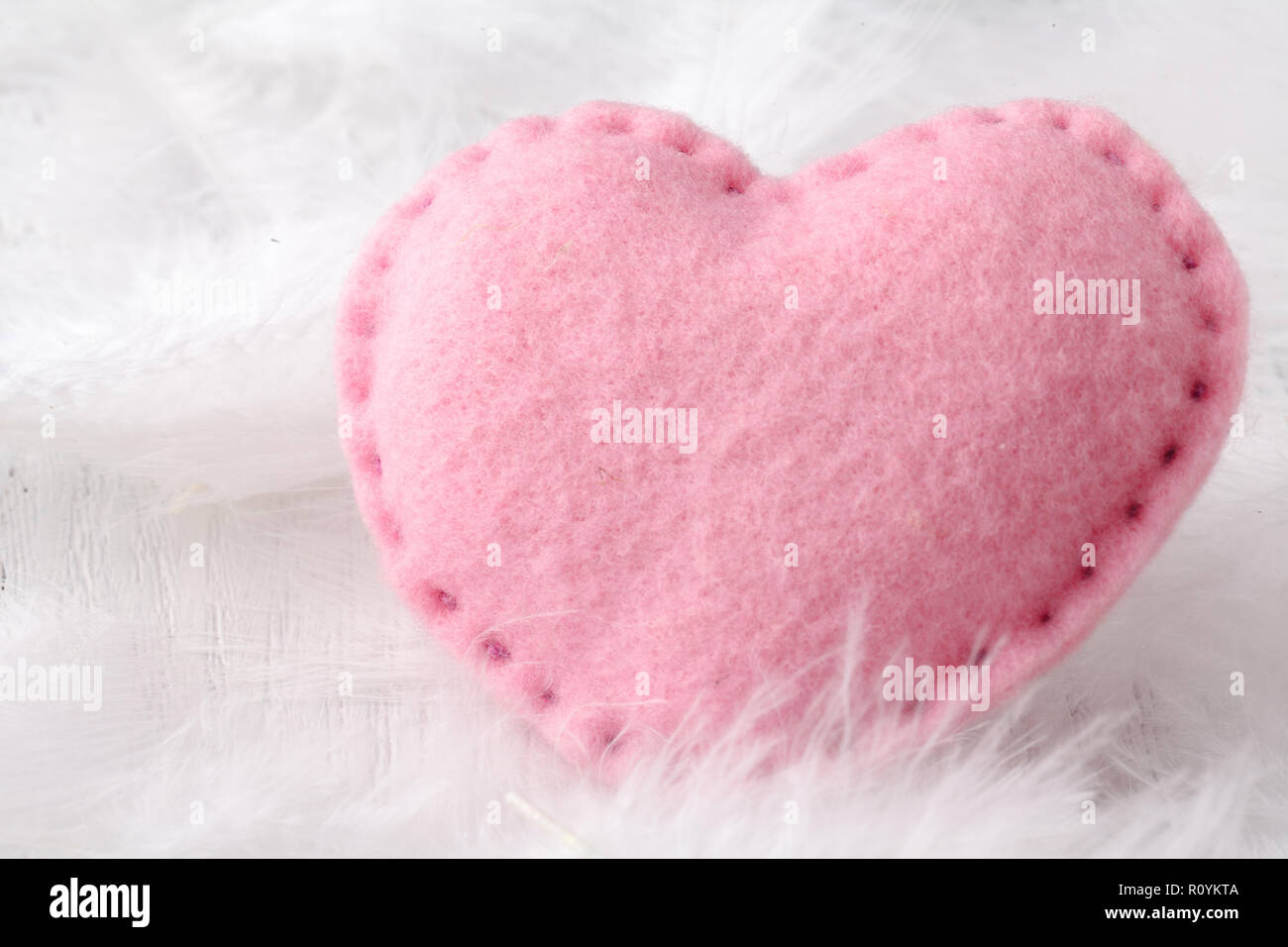 Soft heart on white background Stock Photo - Alamy