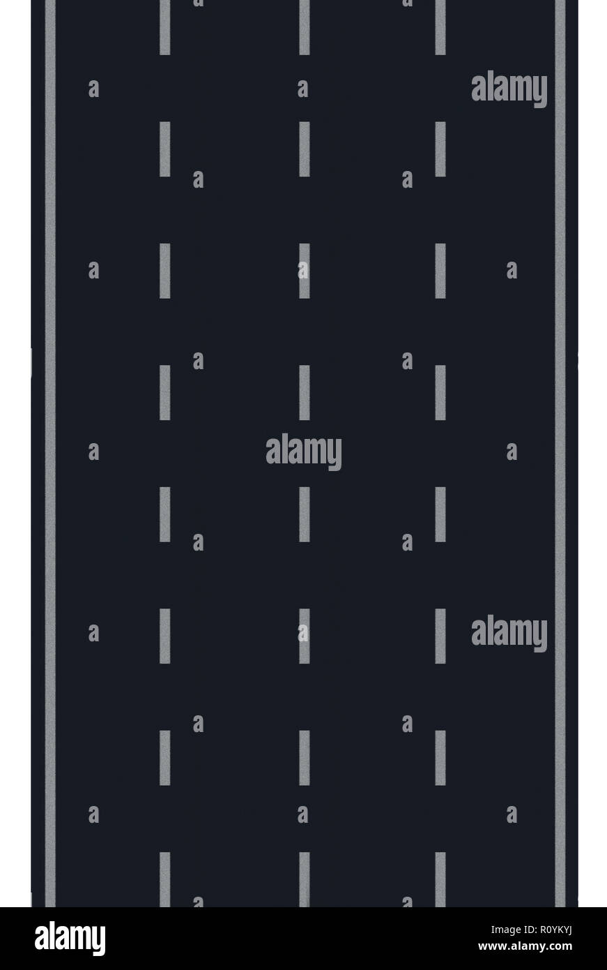 3 Lane Road illustration on a white background Stock Photo - Alamy