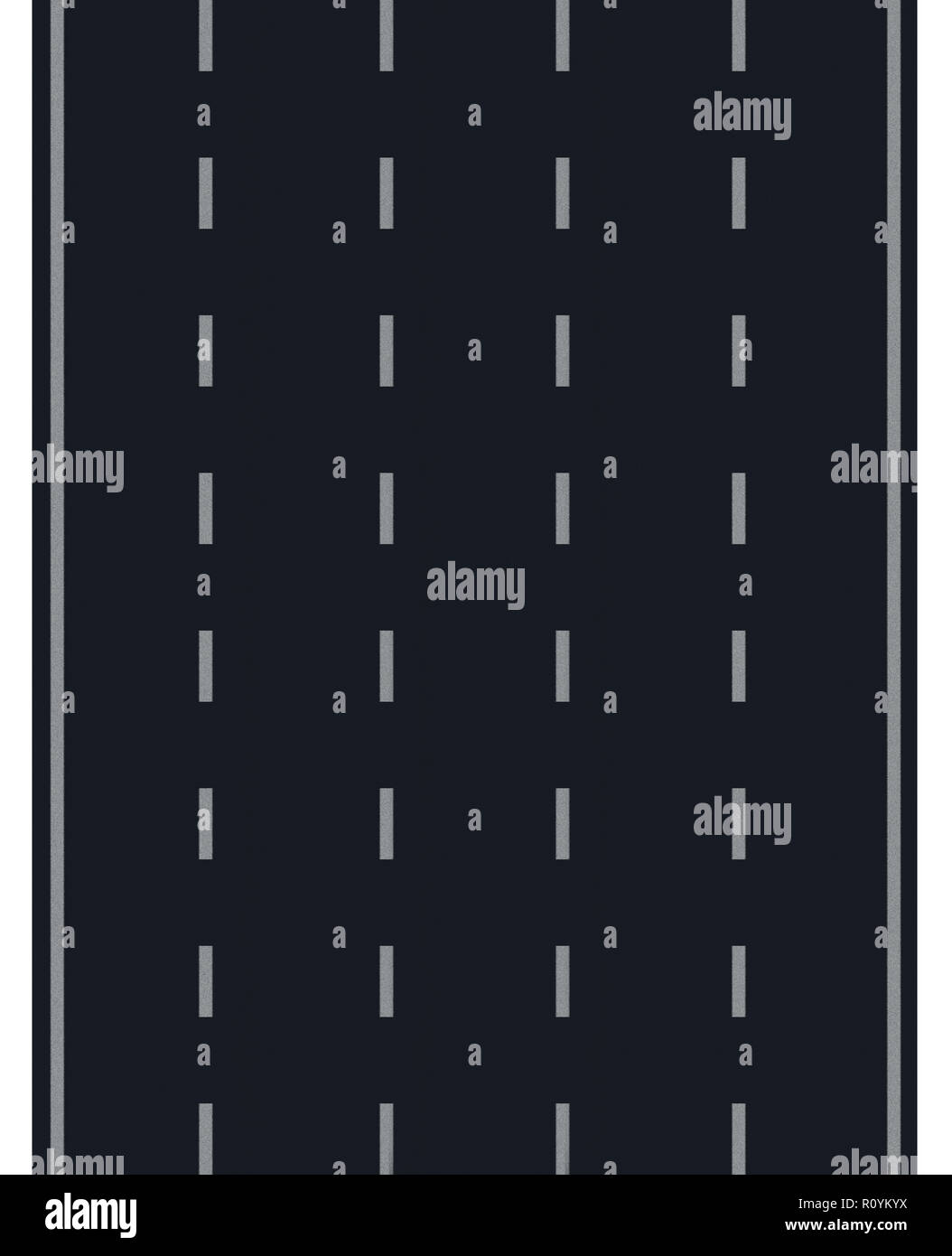 4 Lane Road illustration on a white background Stock Photo - Alamy