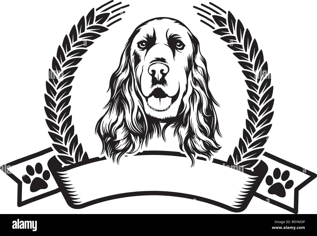 Cocker Spaniel Dog Breed Head Isolated Pedigree Pet Portrait Smiling ...