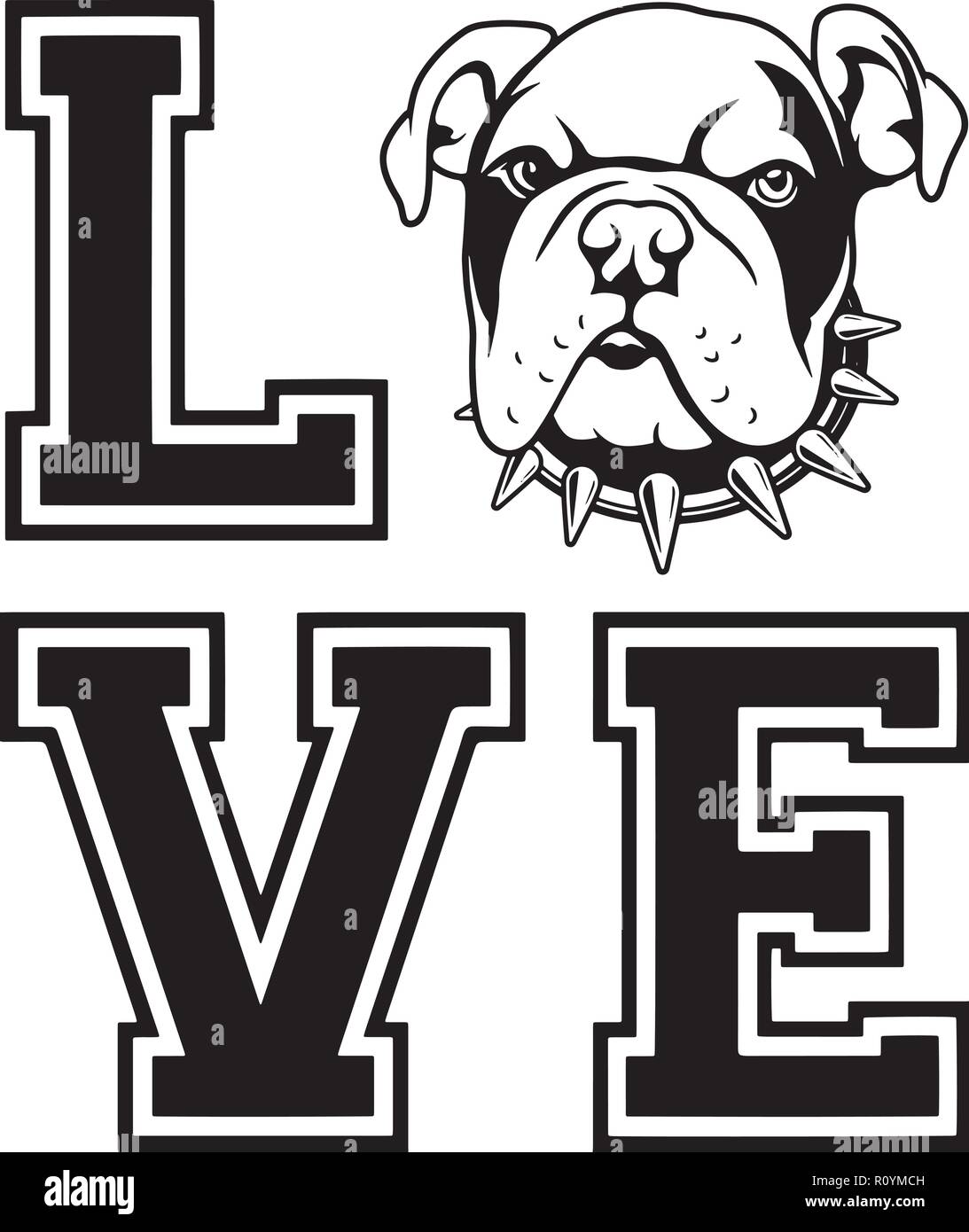 Portrait beautiful purebred english Stock Vector Images - Alamy