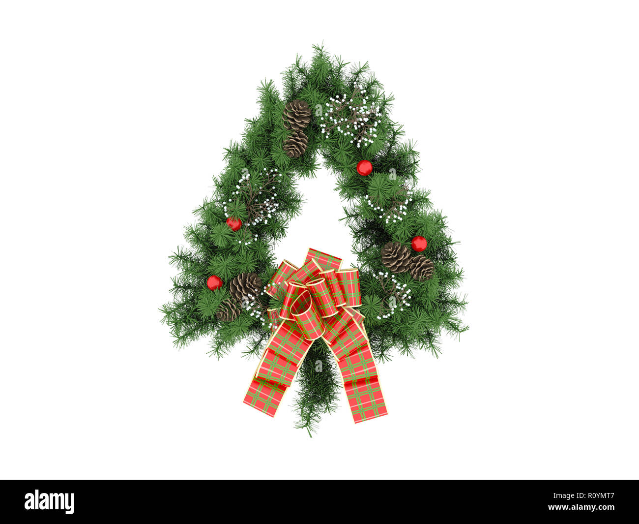 3d render christmas decor, ornaments, tree Stock Photo - Alamy