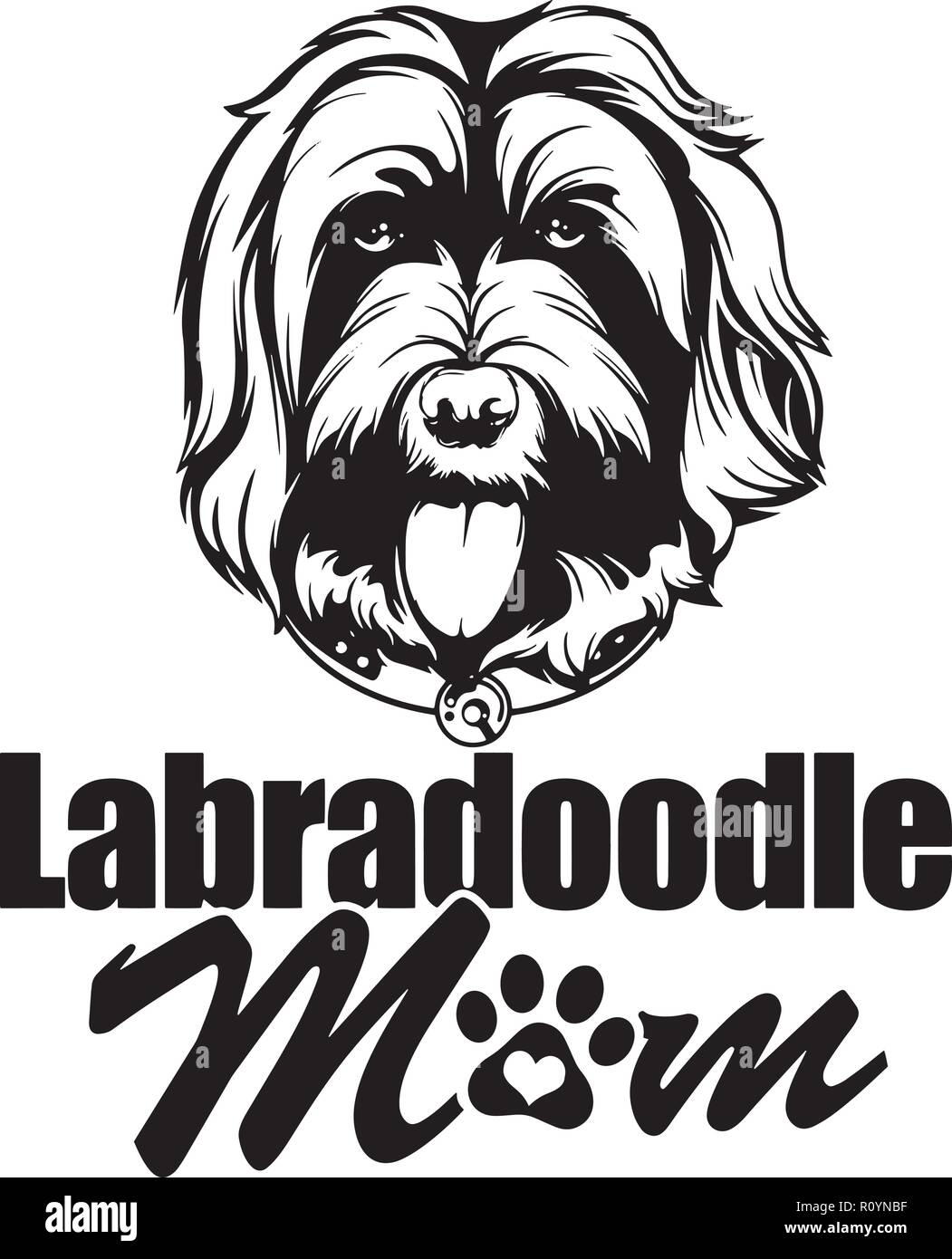 Canine family labradoodle Stock Vector Images - Alamy