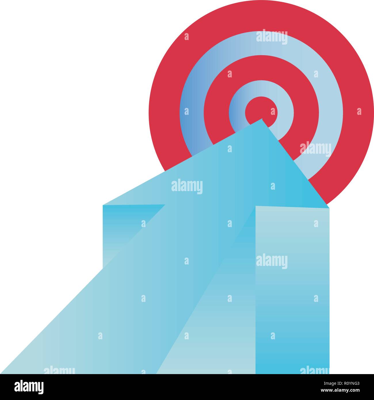 business target arrow success progress vector illustration Stock Vector ...