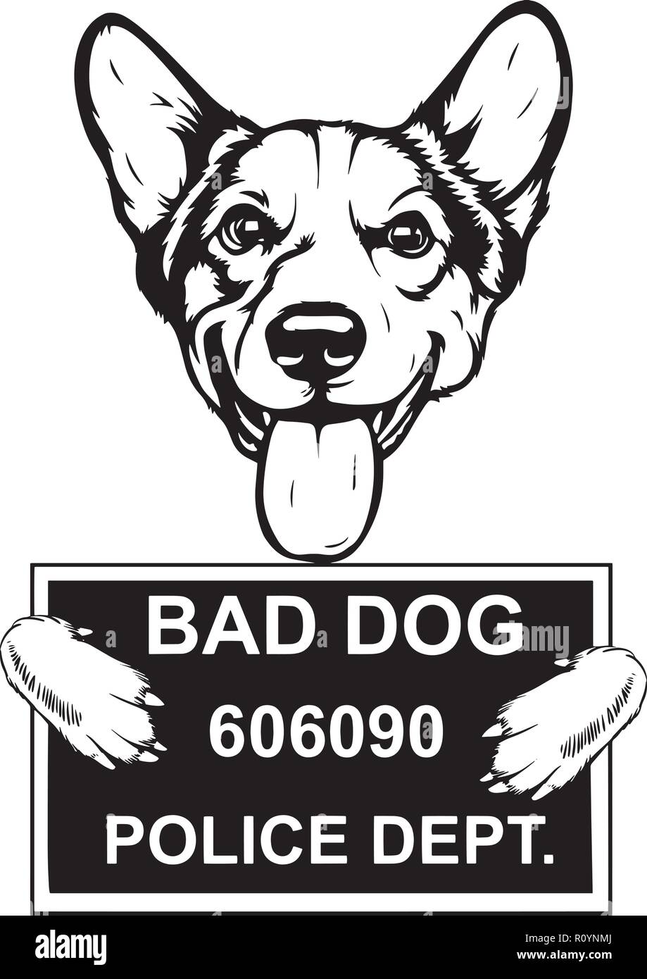 Cute dog breed pembroke Stock Vector Images - Alamy