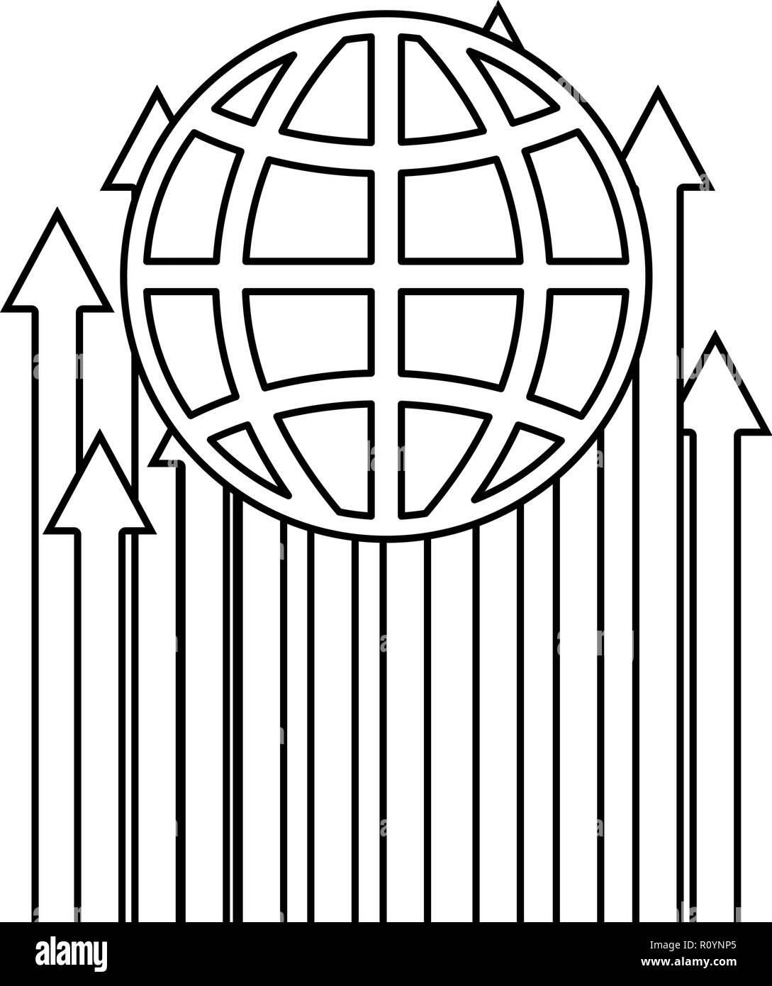 business world growth profit arrows vector illustration Stock Vector ...