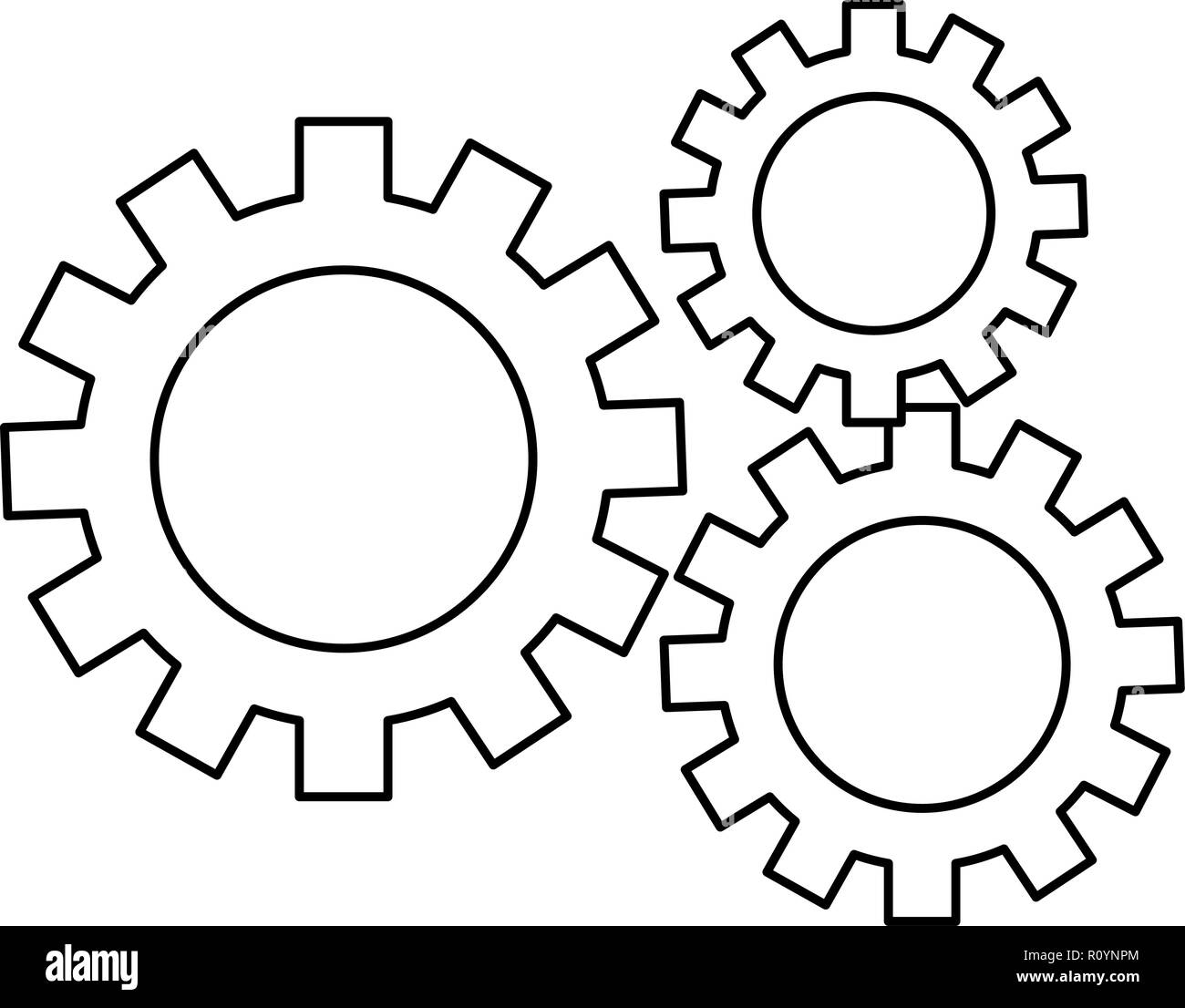 gears work on white background vector illustration Stock Vector Image ...