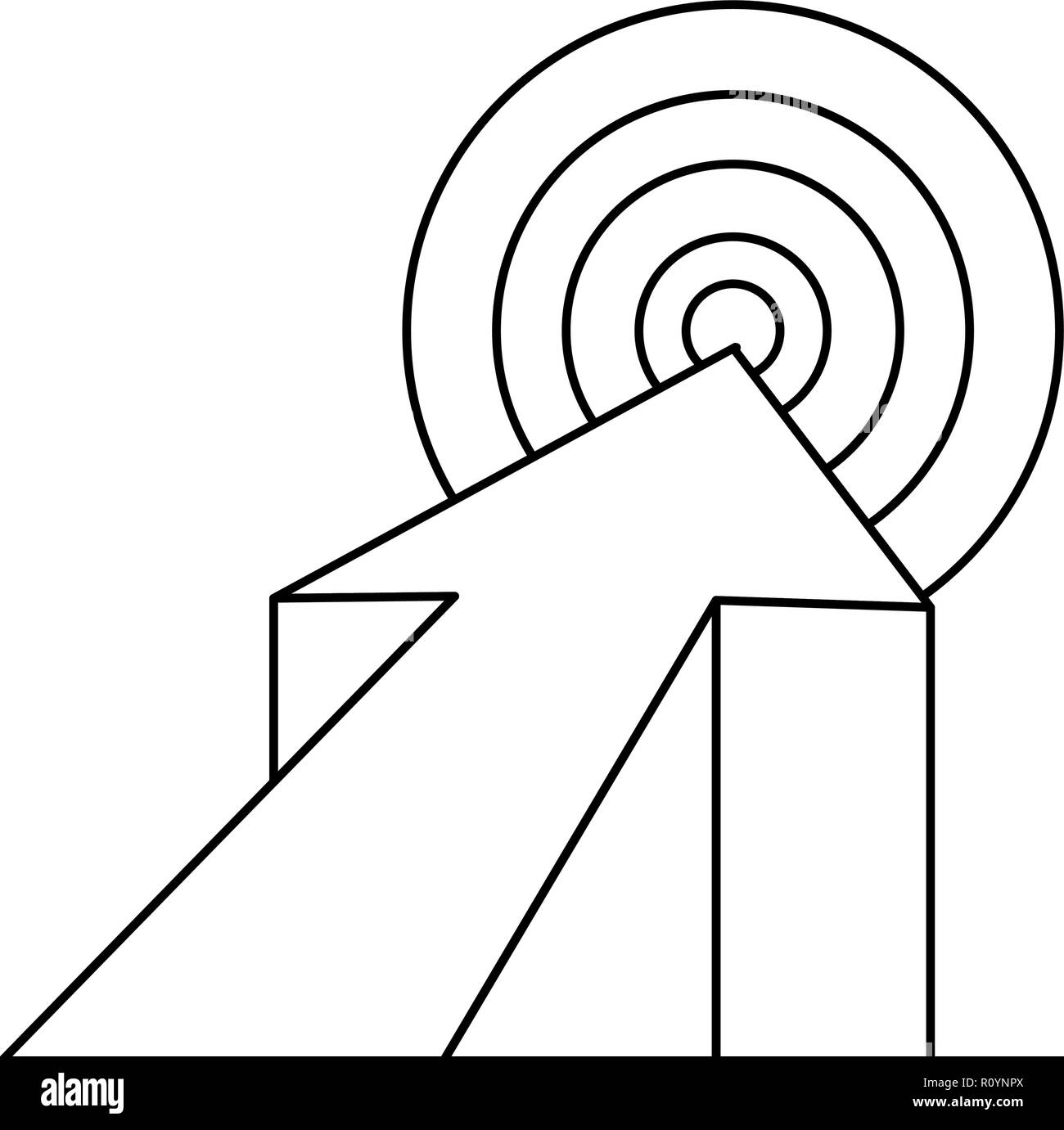 business target arrow success progress vector illustration Stock Vector ...