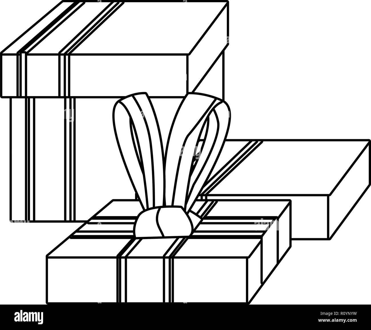 wrapper gift box on white background vector illustration Stock Vector ...