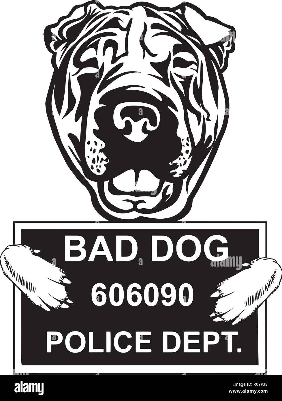 Shar Pei Pedigree Dog Breed Head Isolated Pet Portrait Smiling Happy ...