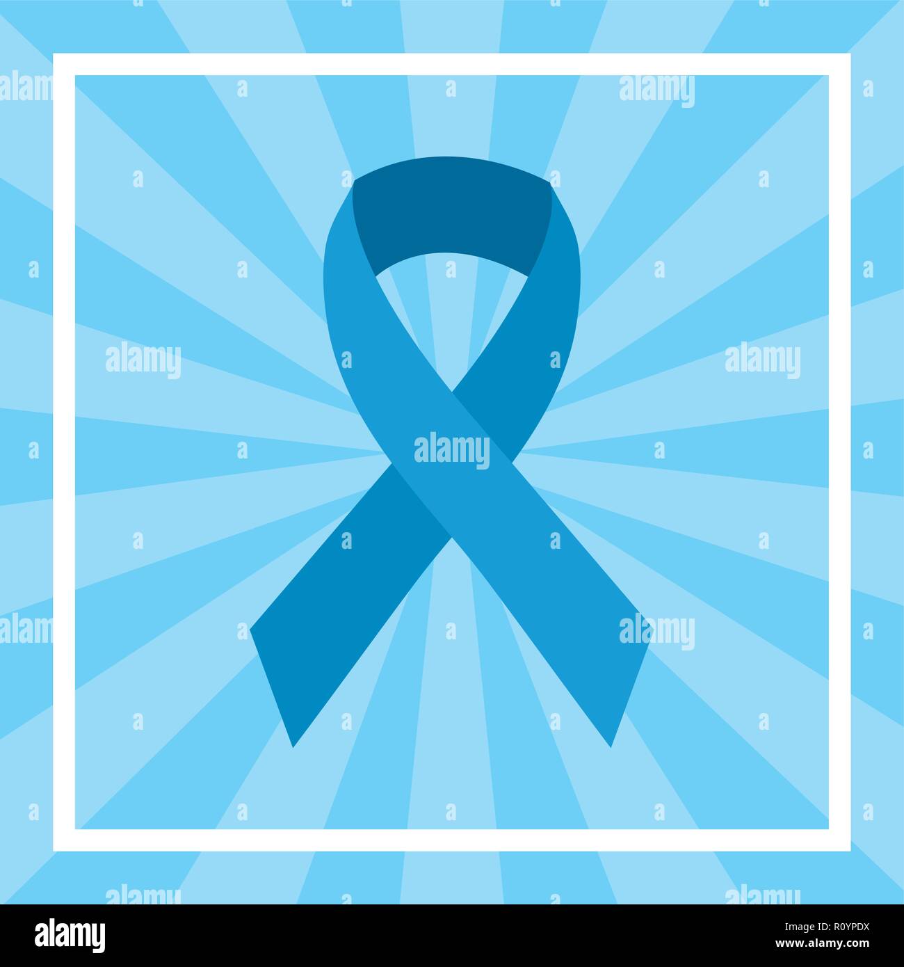 movember day frame blue ribbon stripes background vector illustration ...