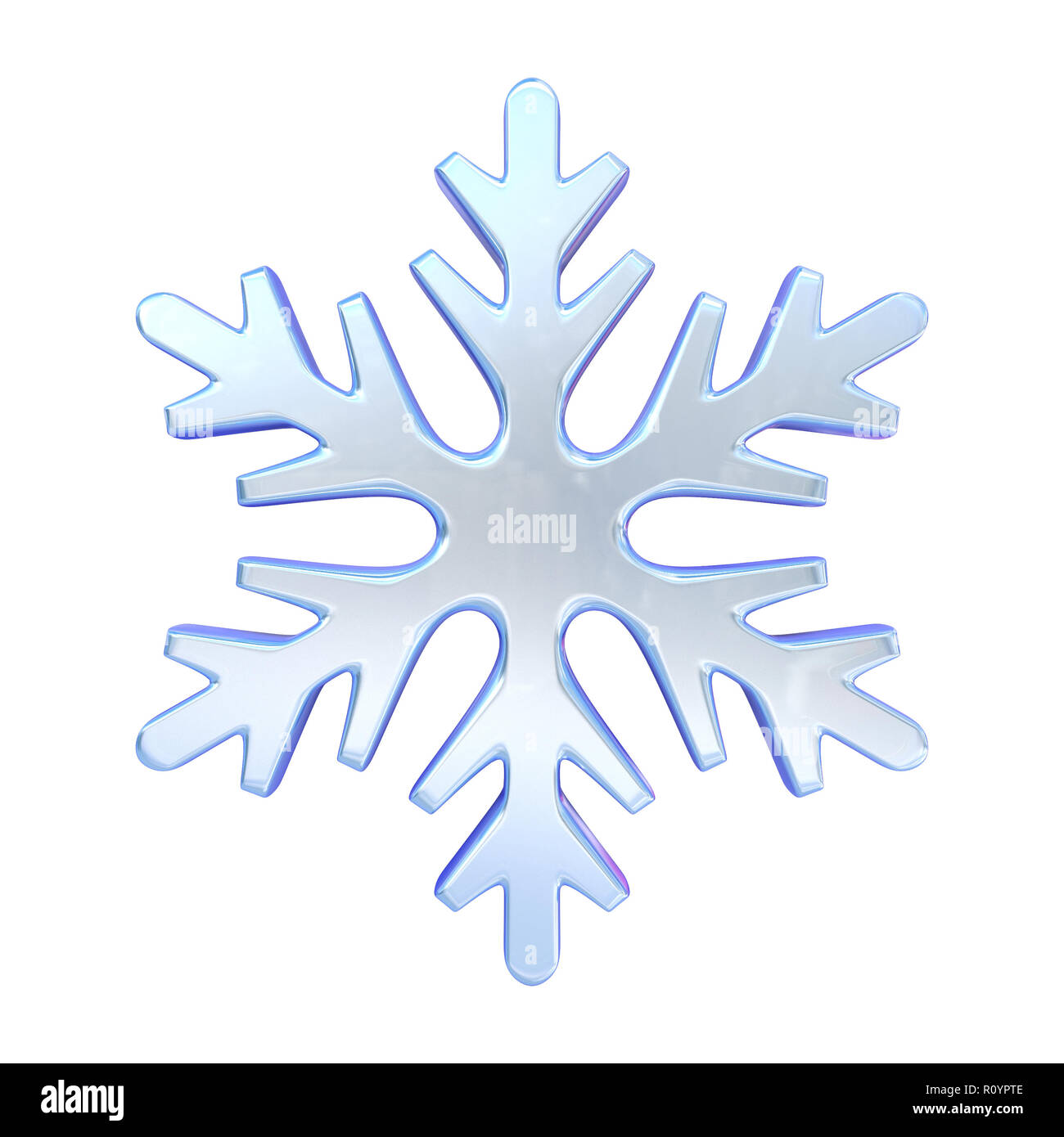 Simple Blue Snowflake Clipart