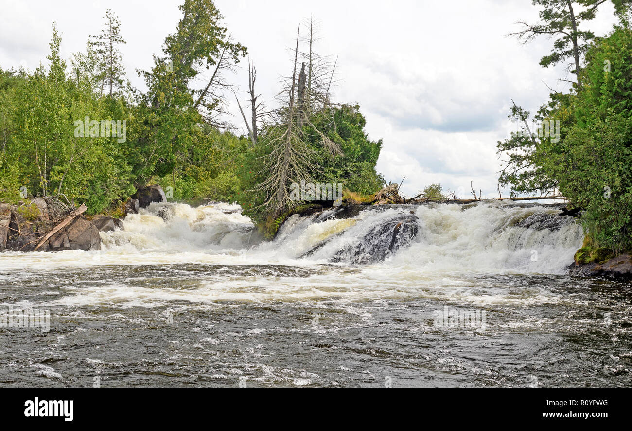 Kennebas Falls in Quetico Provincial Park in Ontario, Canada Stock ...