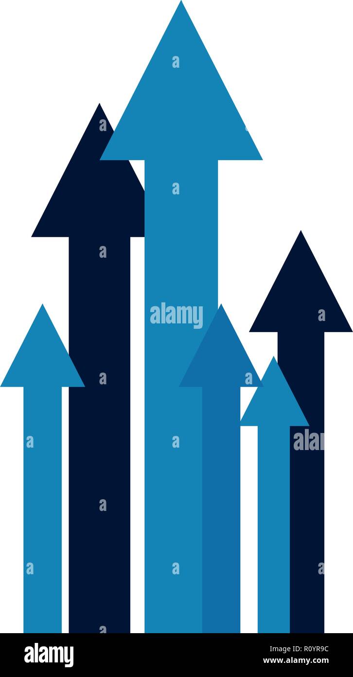growth arrows on white background vector illustration Stock Vector ...