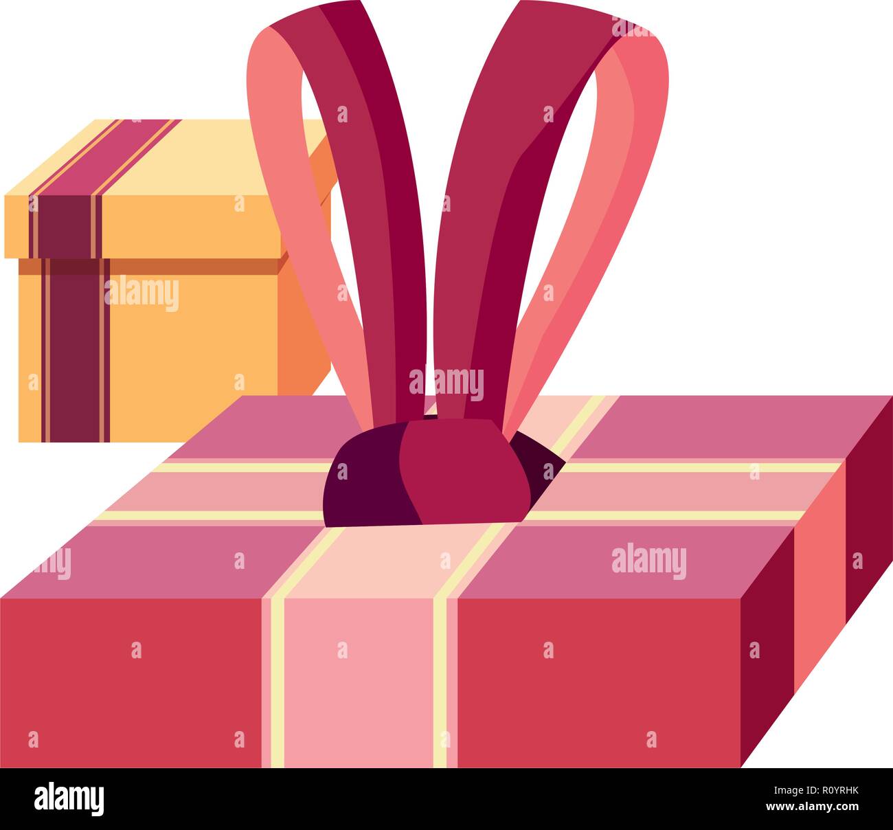wrapper gift box on white background vector illustration Stock Vector ...