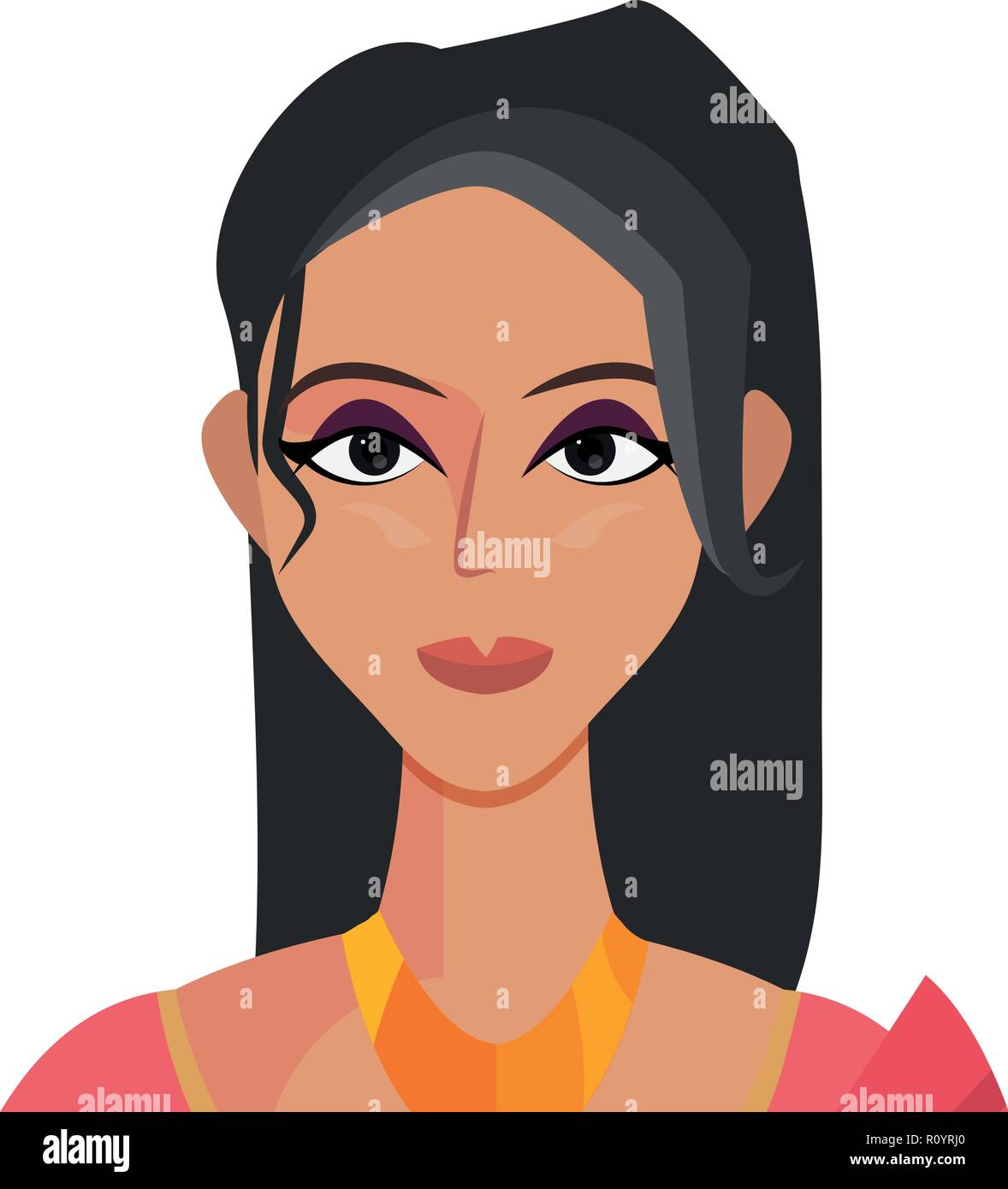 Beautiful Woman Portrait On White Background Vector Illustration Stock Vector Image And Art Alamy