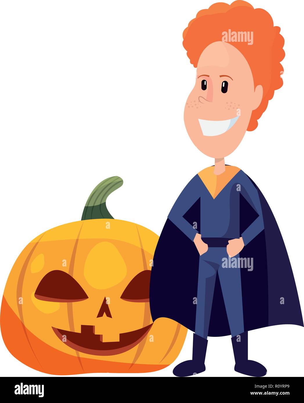 Child In Halloween Character Costume Vector Illustration Stock Vector