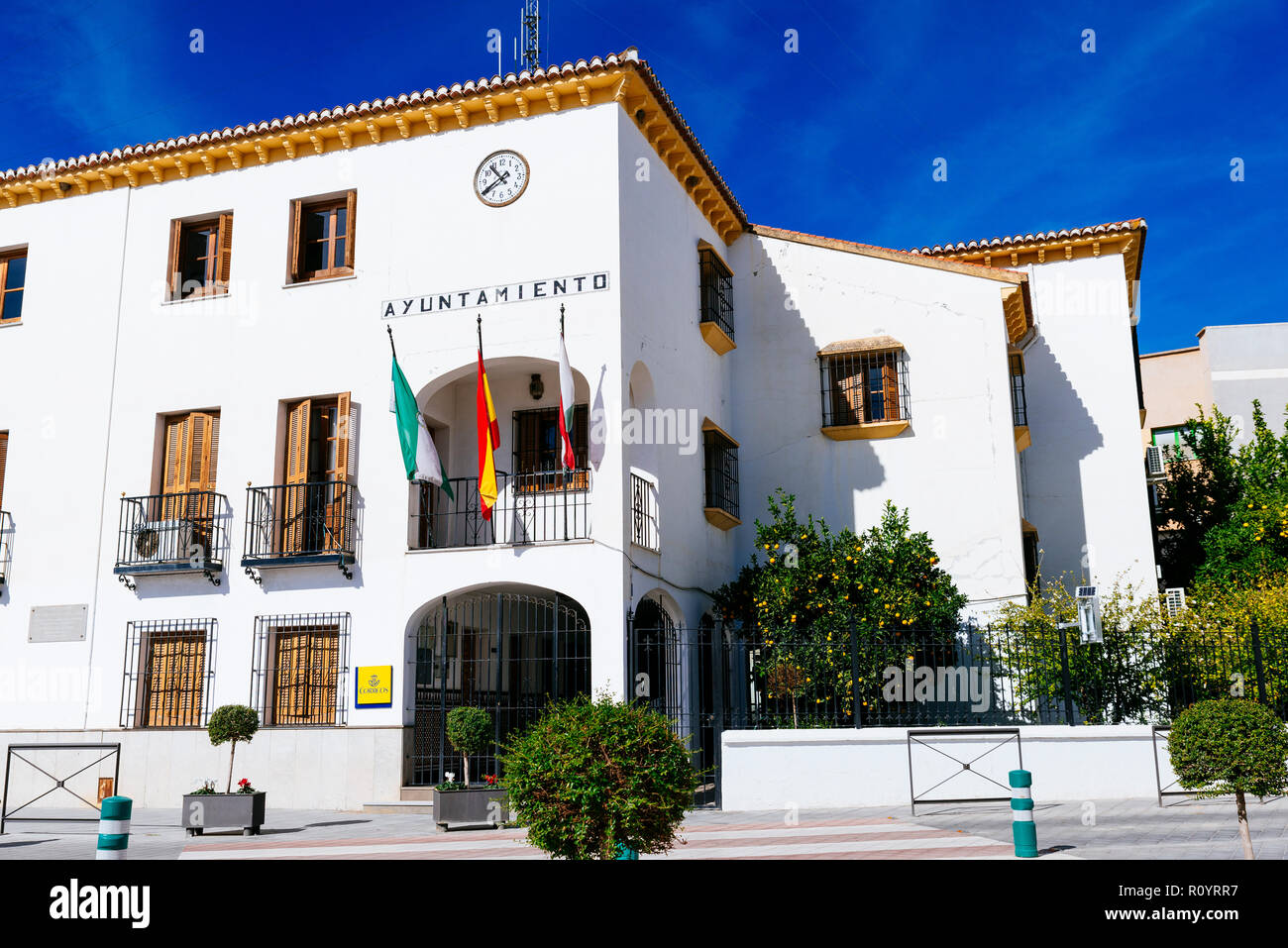 Town Hall of Fuente Vaqueros, Granada, Andalucia, Spain, Europe Stock ...
