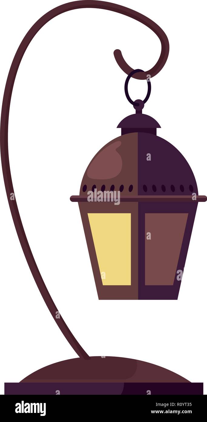 antique lamp on white background vector illustration Stock Vector Image ...