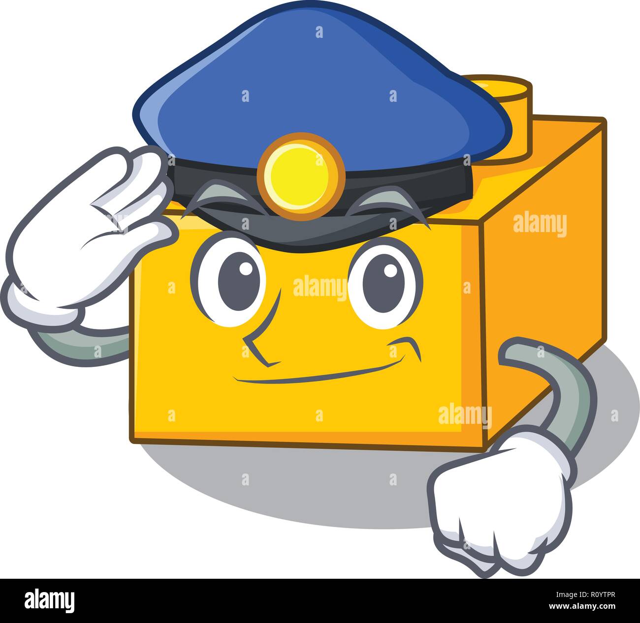 Police plastic building blocks cartoon on toy Stock Vector Image & Art ...