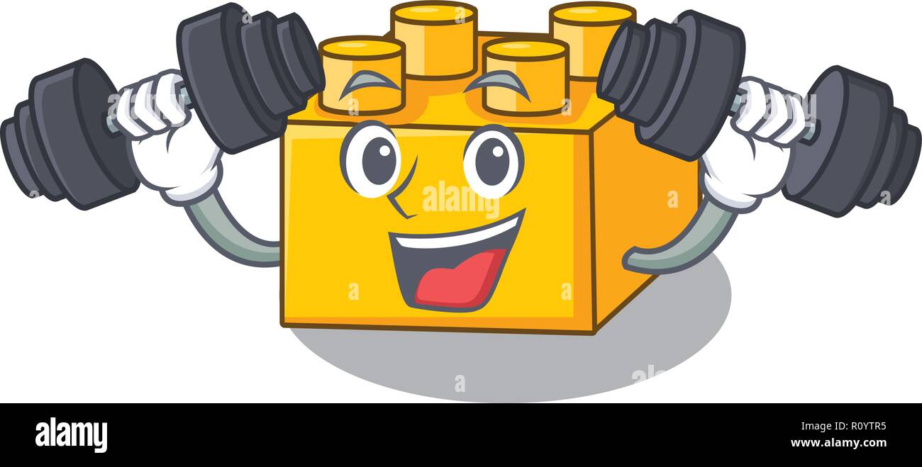 Fitness plastic building blocks cartoon on toy Stock Vector Image & Art ...