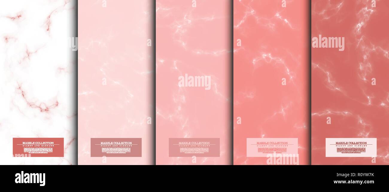 Marble collection abstract pattern texture rose pink background card ...