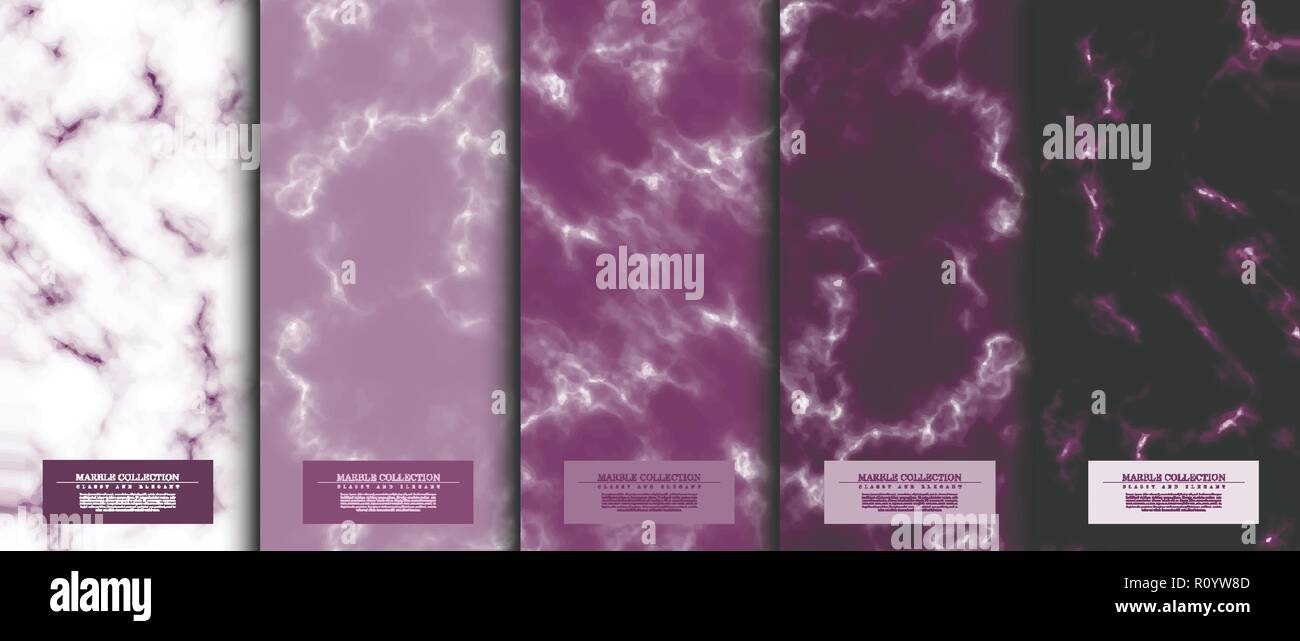 Marble collection abstract pattern texture purple background card ...