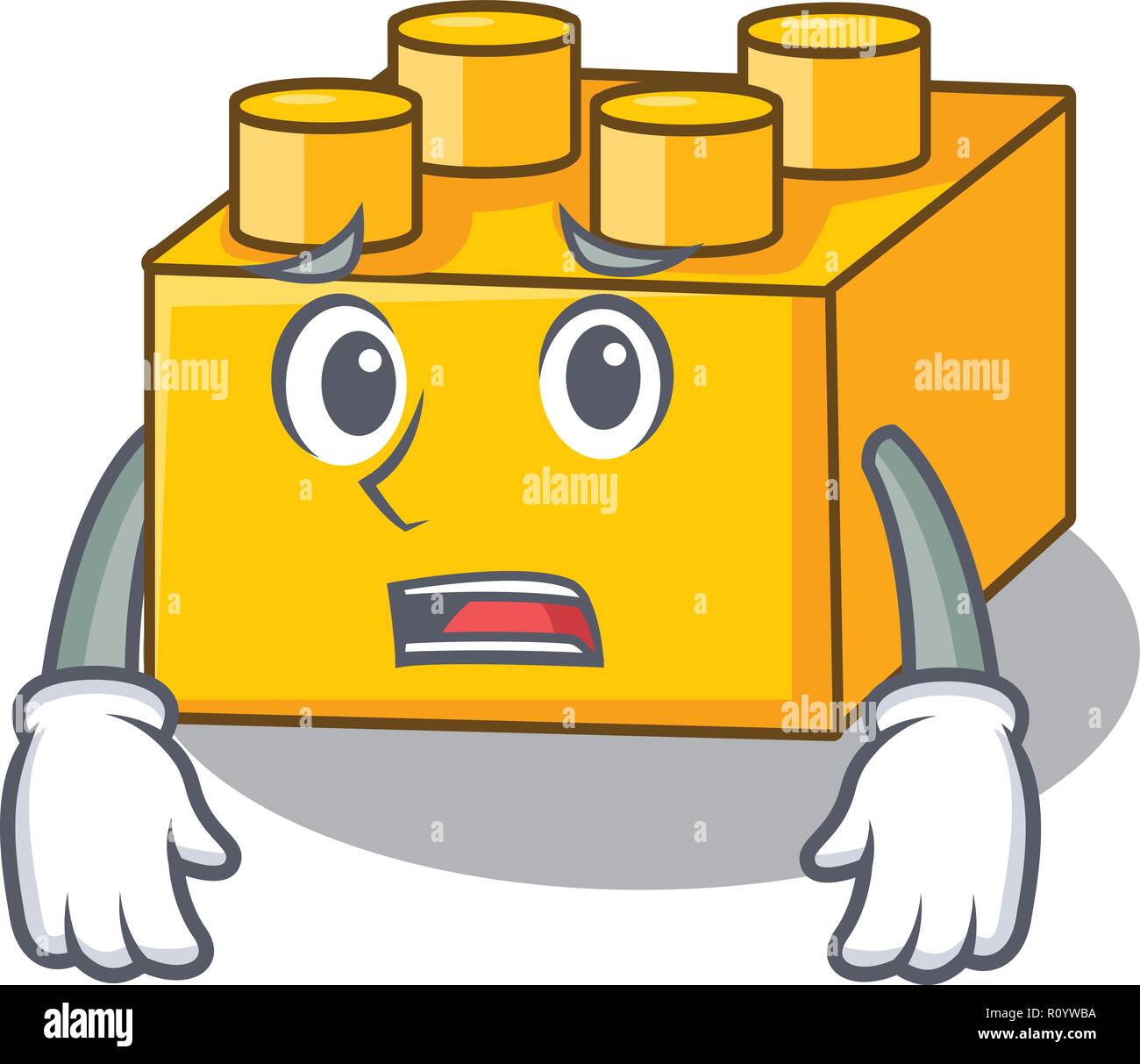 Afraid building Blocks tyos Isolated on cartoon Stock Vector Image ...