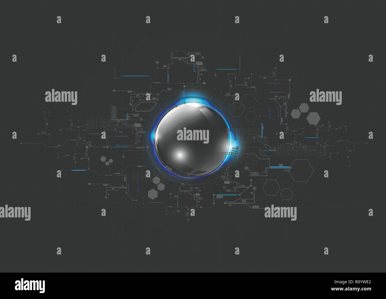 Technological electronic connection circuit system abstract background ...