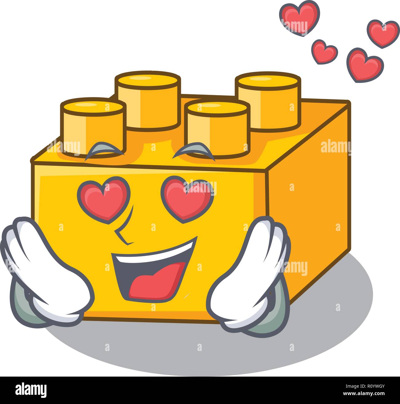 In love building Blocks tyos Isolated on cartoon Stock Vector Image ...