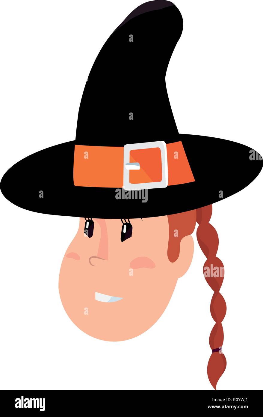 Girl In Halloween Character Costume Vector Illustration Stock Vector