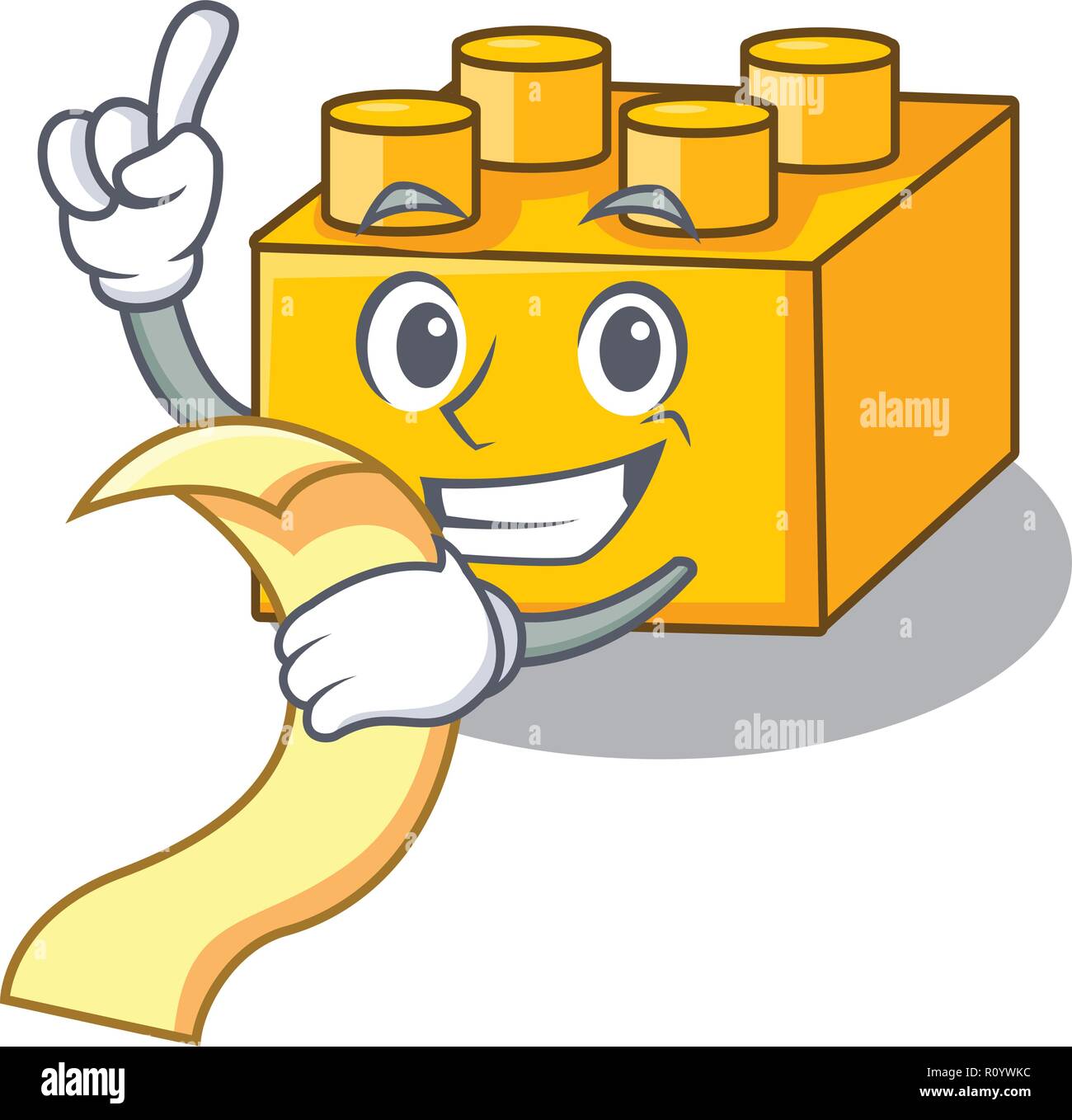 With menu building Blocks tyos Isolated on cartoon Stock Vector Image ...