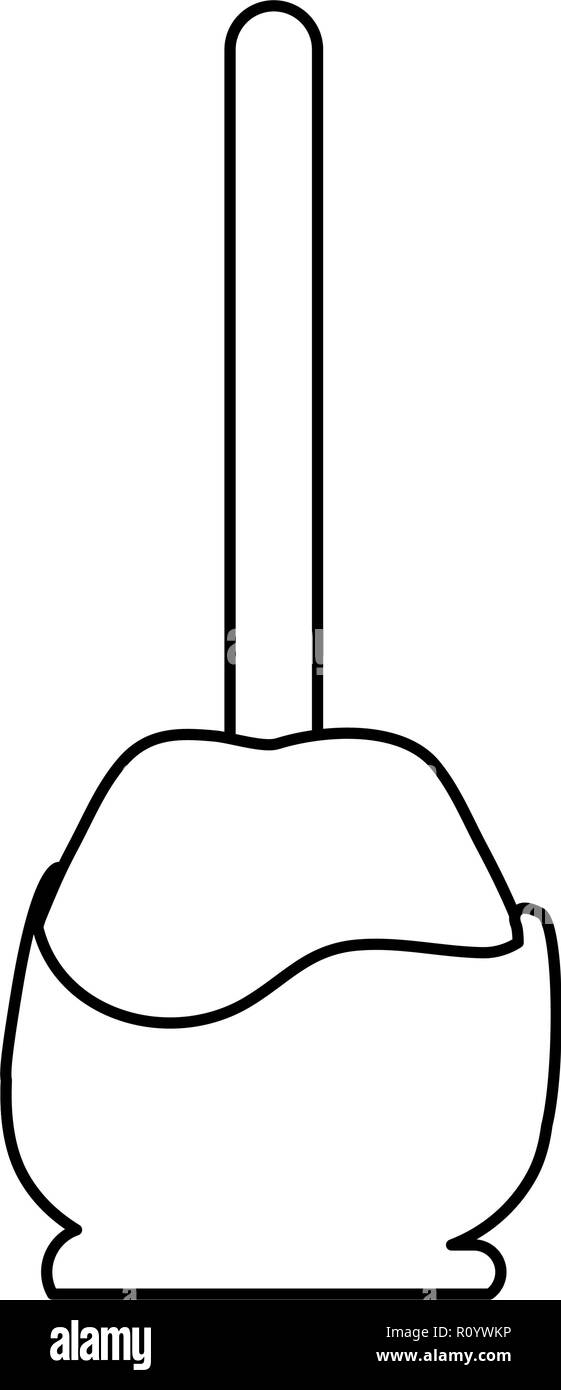 candy apple with stick on white background vector illustration Stock ...