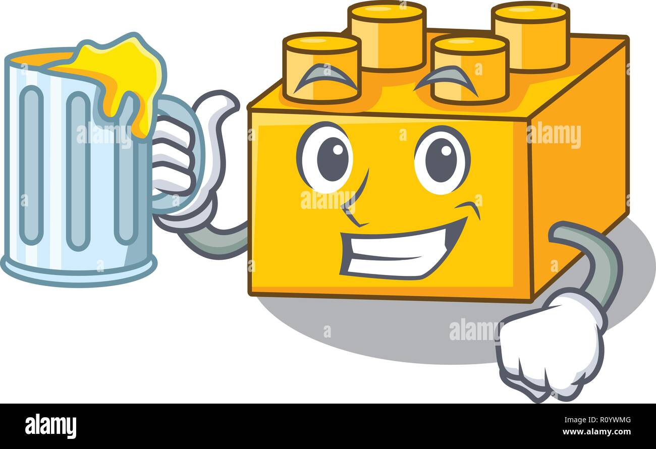 With juice building Blocks tyos Isolated on cartoon Stock Vector Image ...