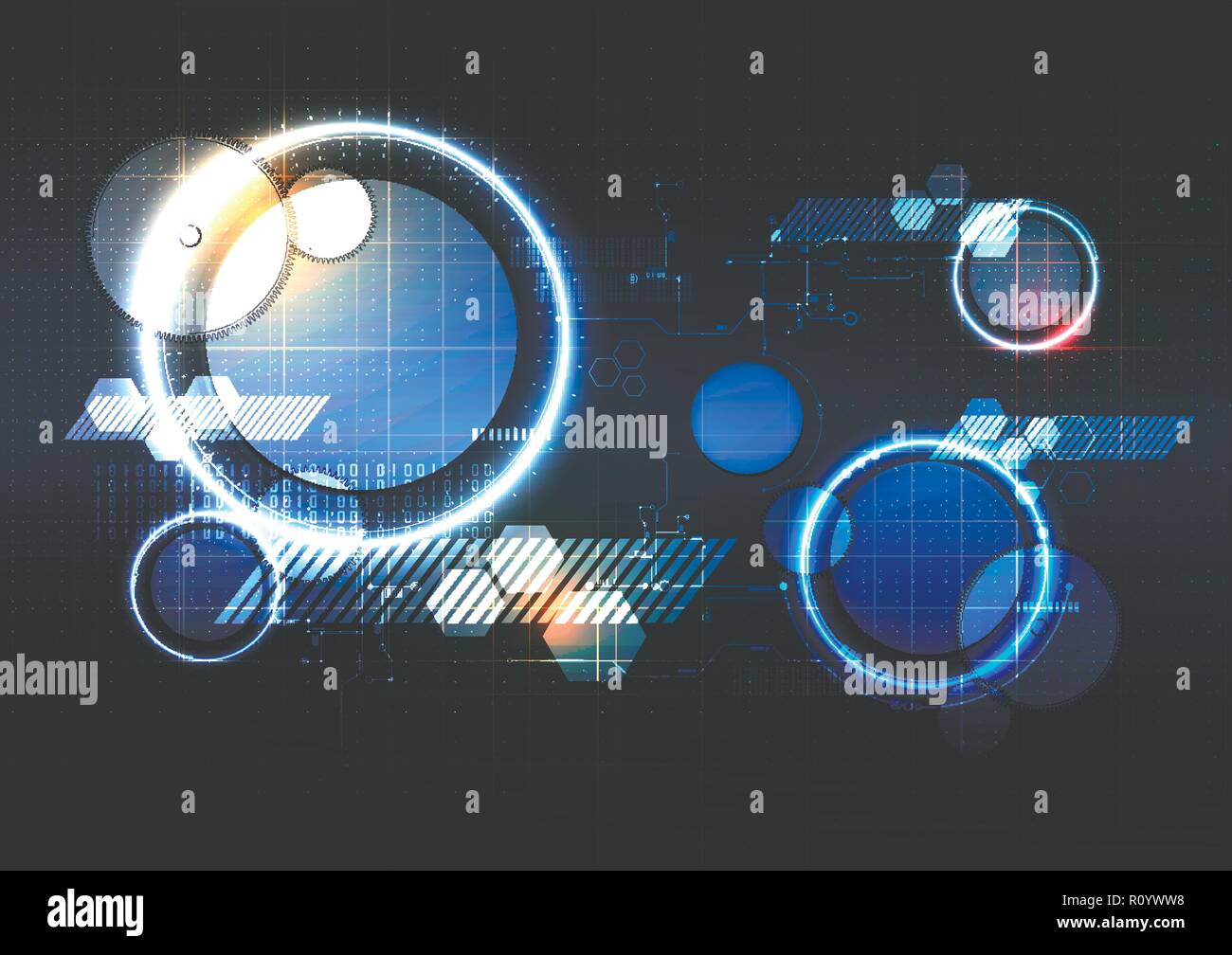 Technological futuristic interface system abstract background vector design Stock Vector Image ...