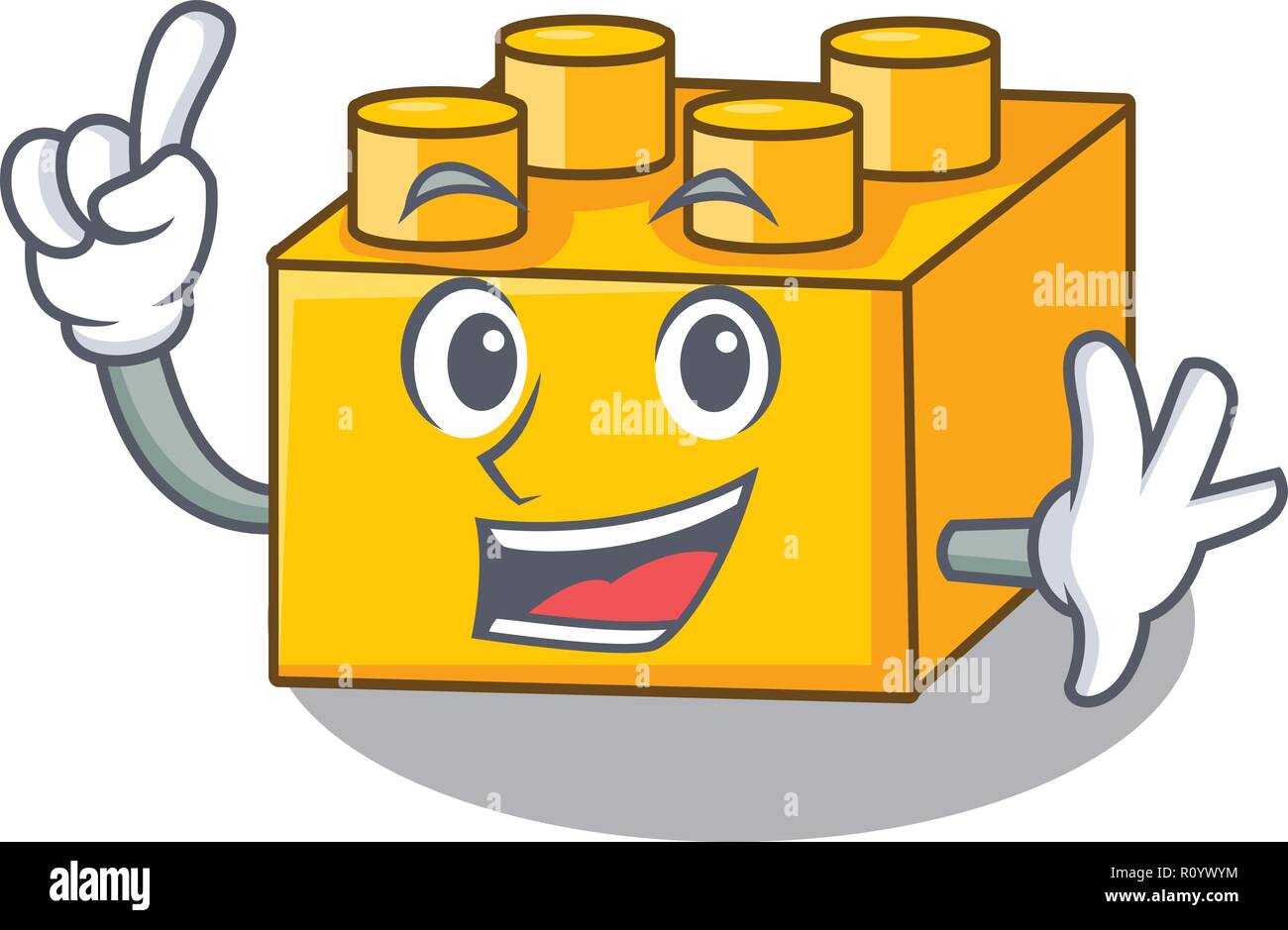 Finger plastic building tyos shaped on mascot Stock Vector Image & Art ...