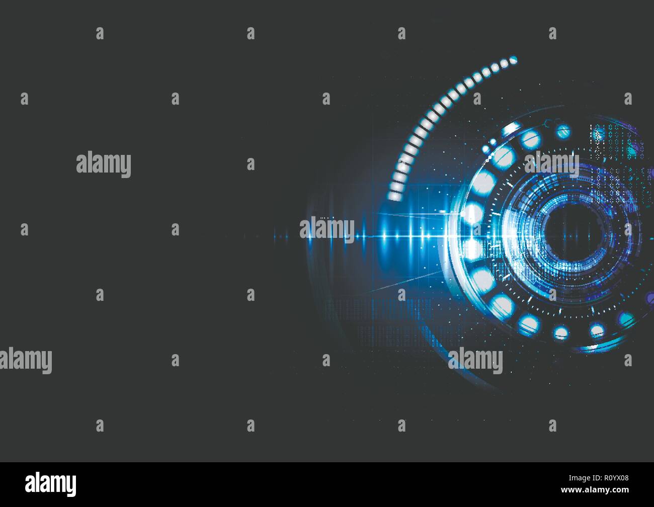 Technological intelligent electronic interface system abstract background vector design Stock ...