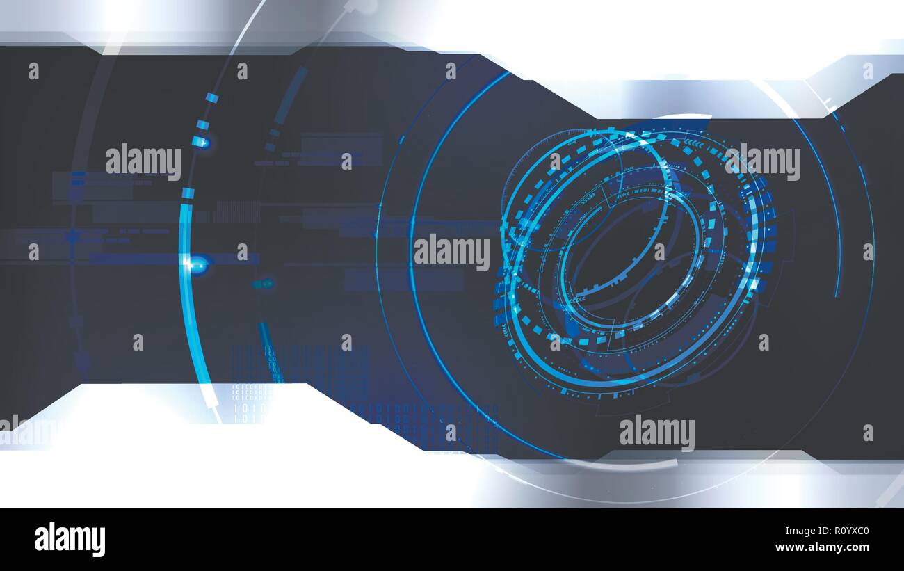 Technological cyber interface future system platform abstract background template vector design ...