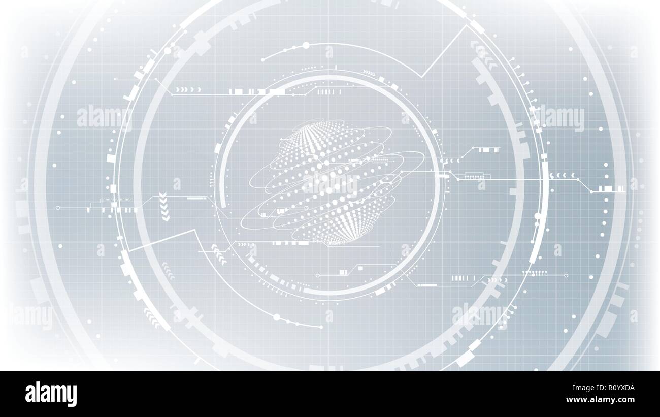 Technological future cyber interface global abstract background ...