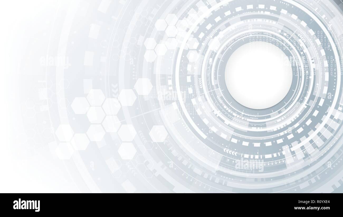 Technological future cyber interface platform abstract background template vector design Stock ...