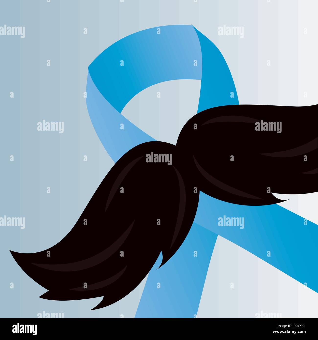 movember day moustache men blue ribbon vector illustration Stock Vector ...