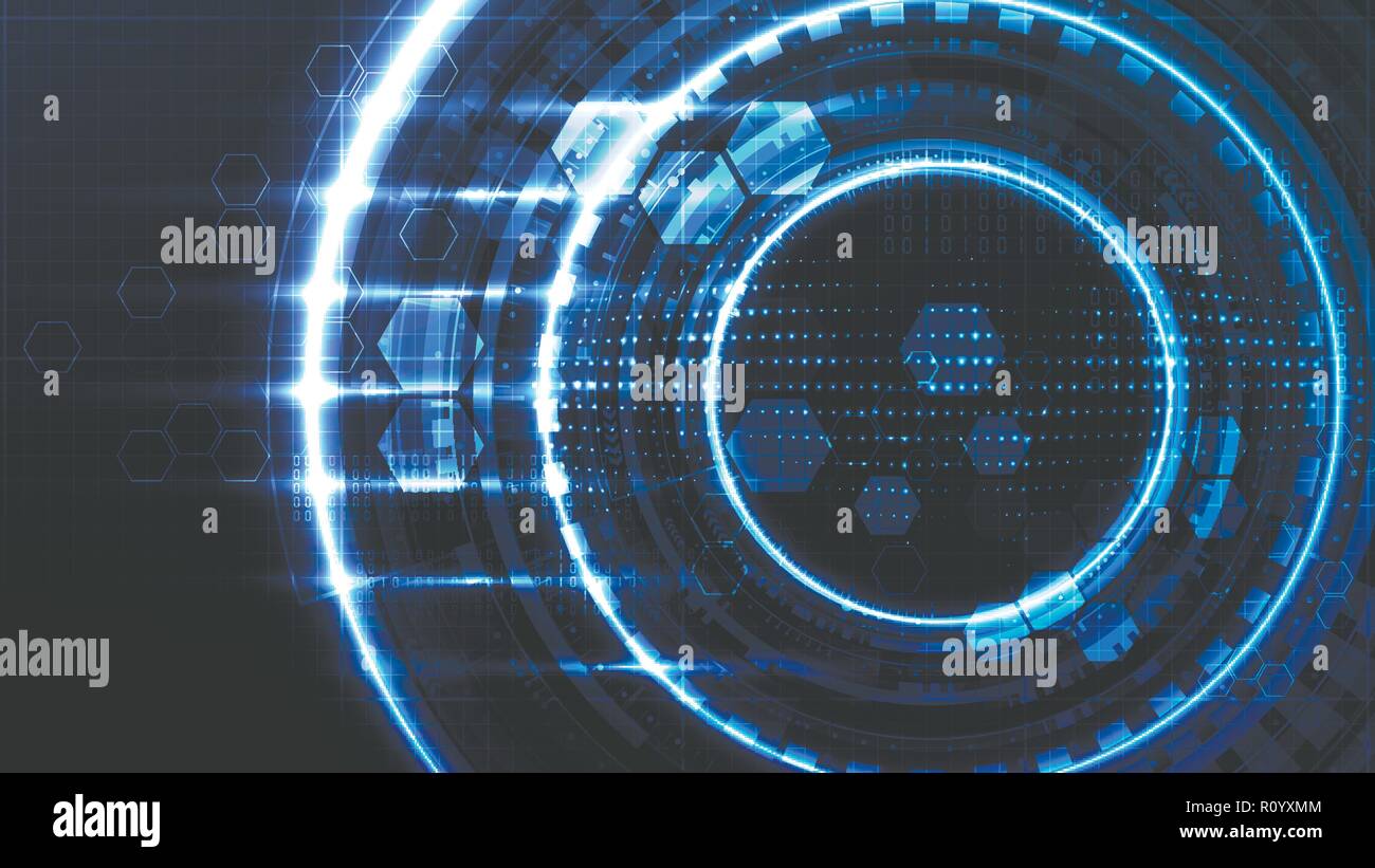 Technological interface future global system abstract background template vector design Stock ...