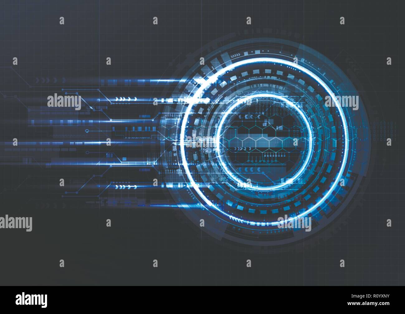 Technological interface future system hud abstract background vector ...