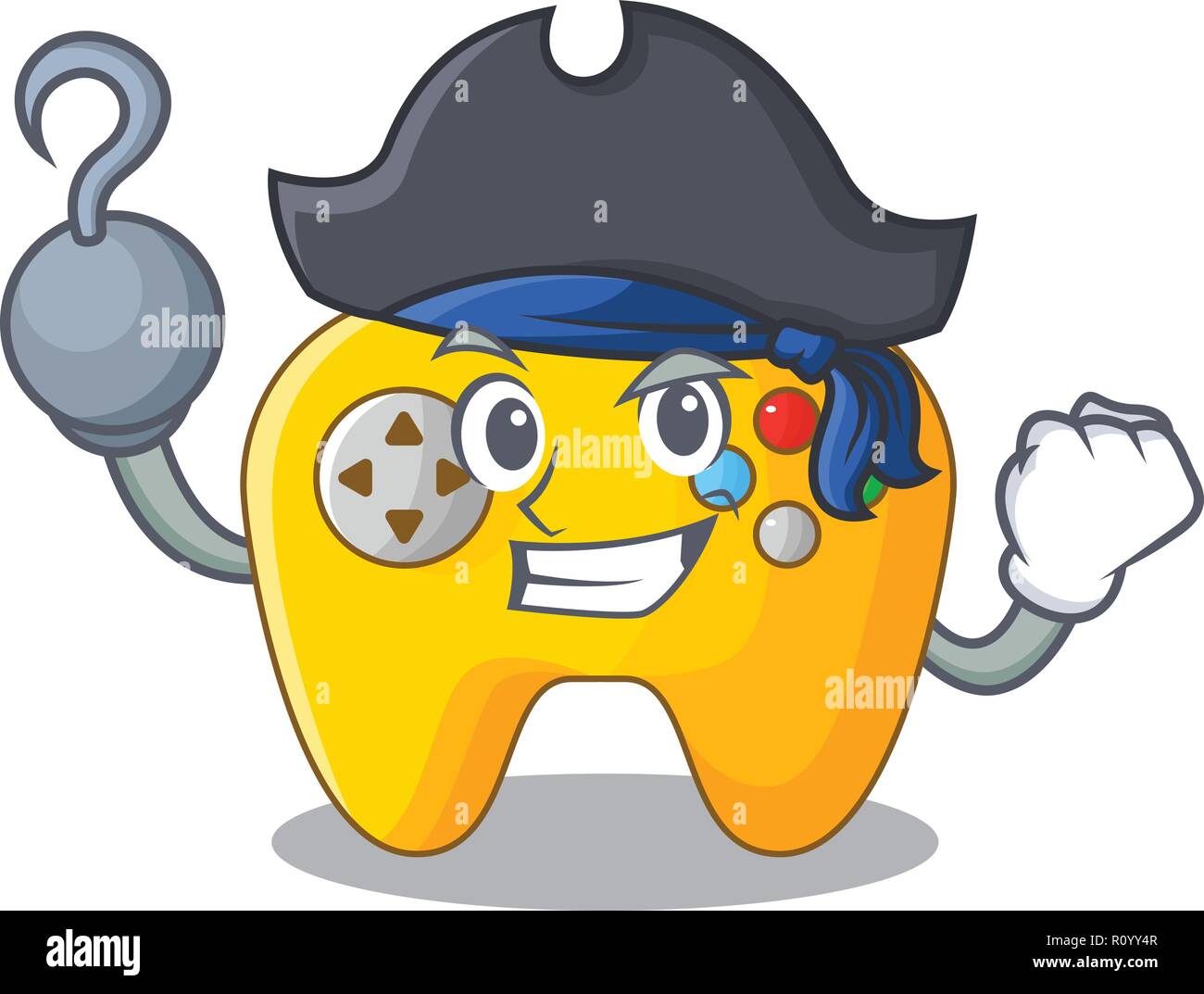 Pirate modern game shaped controller cartoon wood Stock Vector Image ...