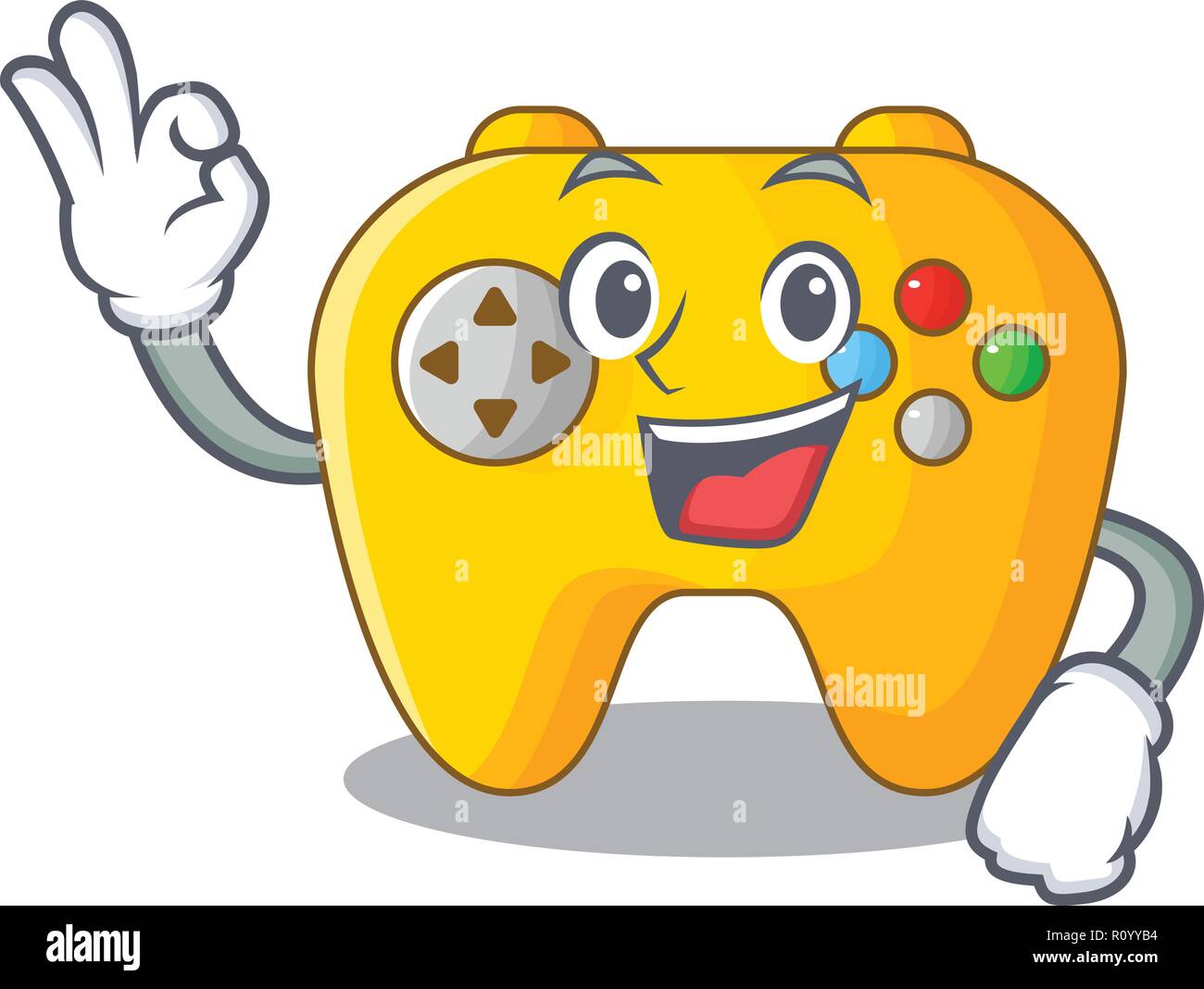Okay Video game controller shaped on charcter Stock Vector Image & Art ...
